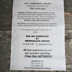 Wayne Clements - Two Original Paintings - Oil on Canvas - Unframed ...