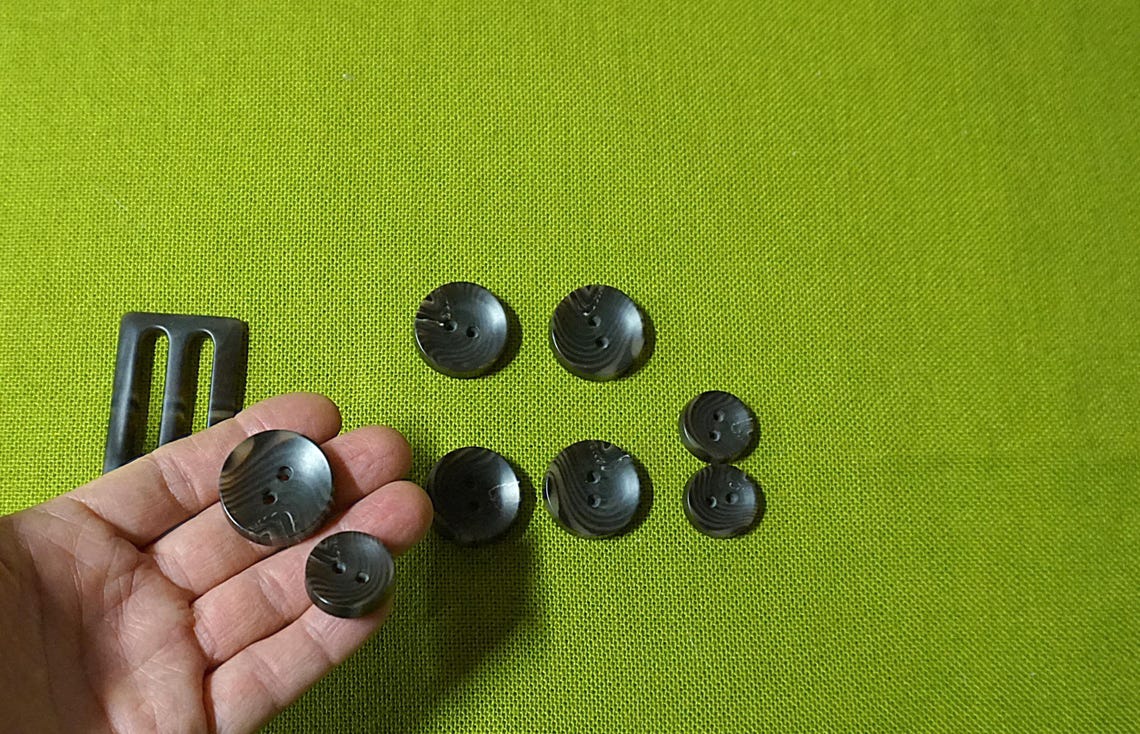 Jacket Buckle and Button Set - Jacket Belt Buckle and Matching Button ...