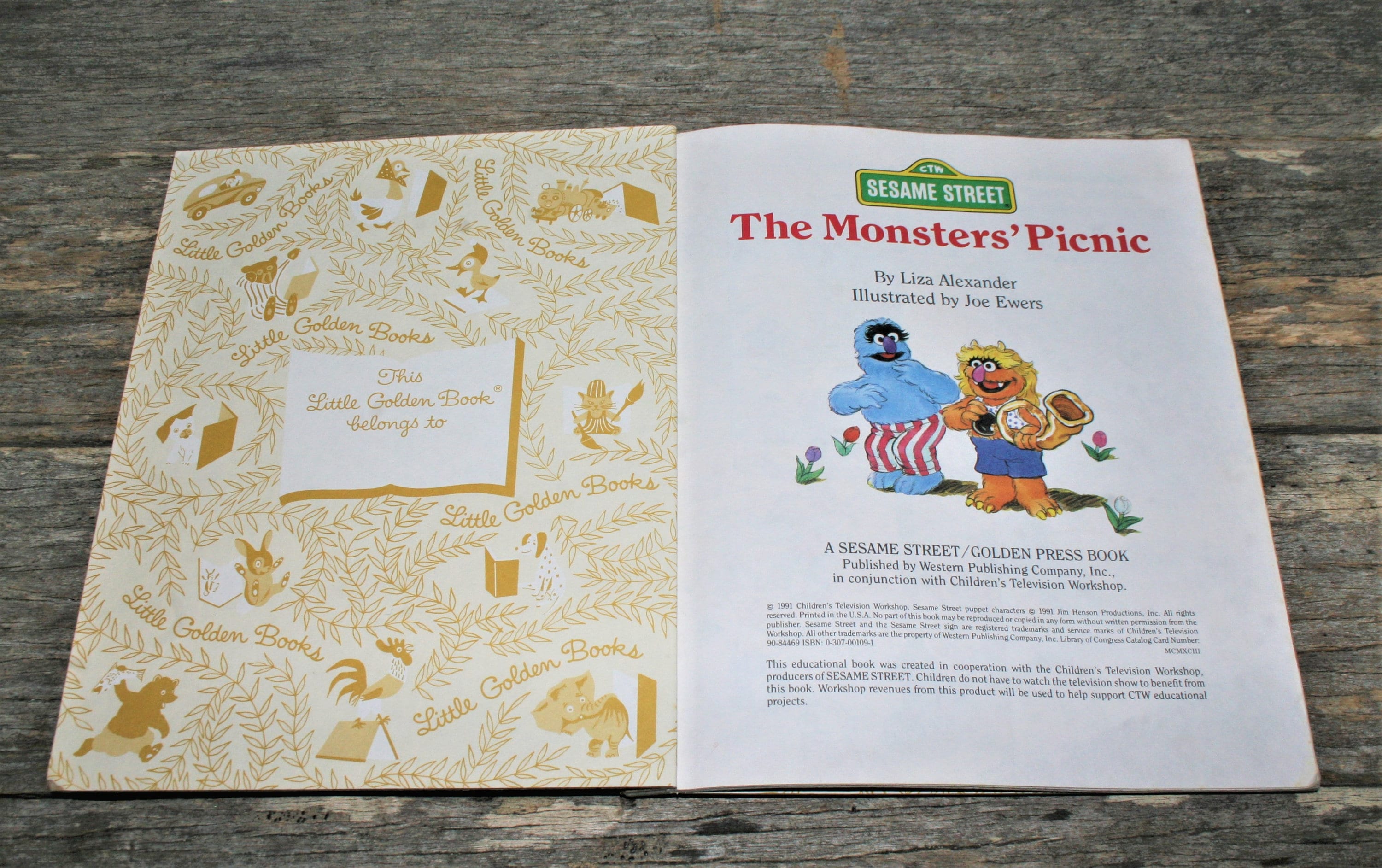 The Monster's Picnic A Little Golden Book 1991 Vintage - Etsy