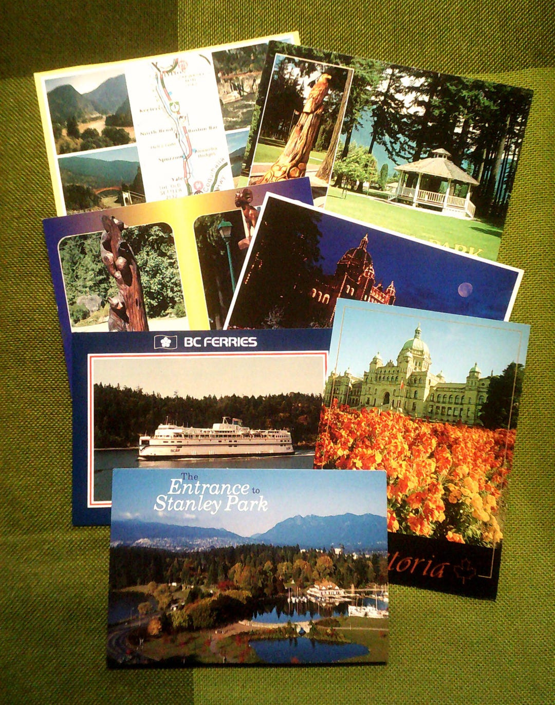 Vintage Postcards - Seven Vintage British Columbia Postcards - 1990's ...