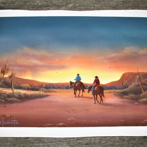 Wayne Clements - Two Original Paintings - Oil on Canvas - Unframed ...