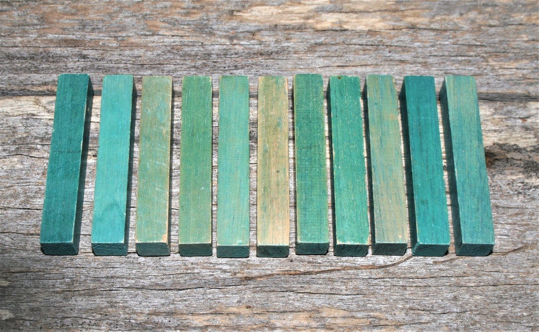 Cuisenaire Rods Vintage Preloved Green 6cm Wooden Rods Pack of 11 ...