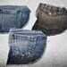 Reclaimed Jeans Coin Pockets 10 Coin Pockets Denim Jeans Parts Recycled ...