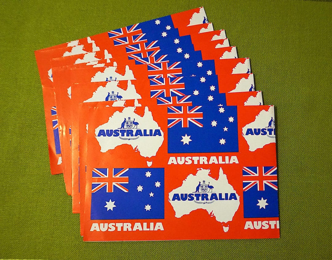 Vintage Australian Flag Wrapping Paper - Full Sized Sheets - 1970's or ...