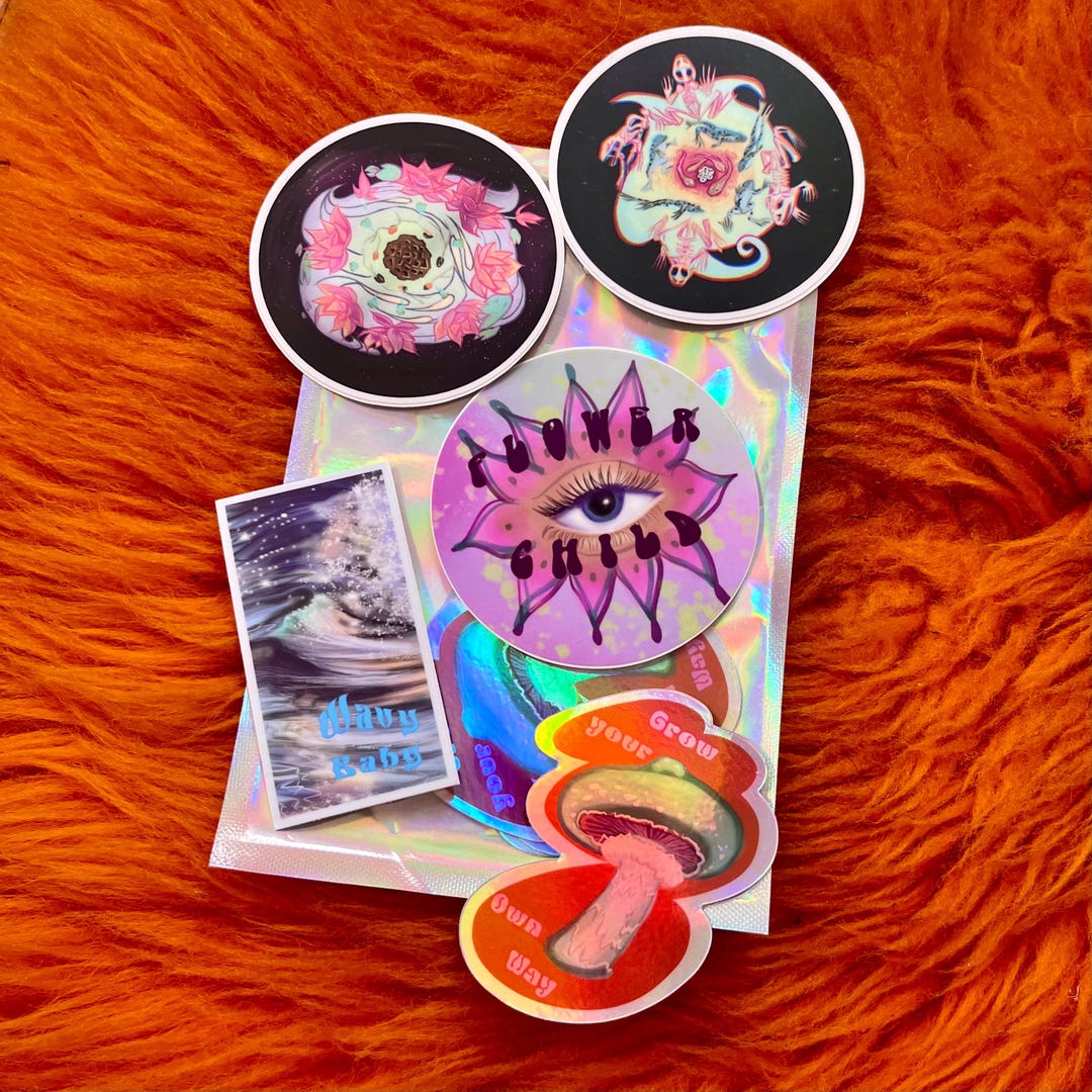 Artsy, Hippie, Eclectic Sticker Pack! - Etsy