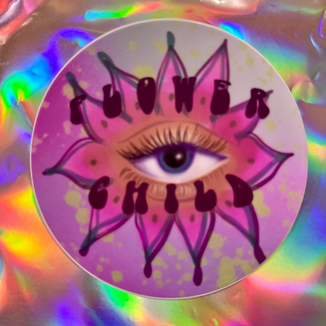 Vinyl Sticker With Flower Eye Design — for Waterbottles, Binders ...