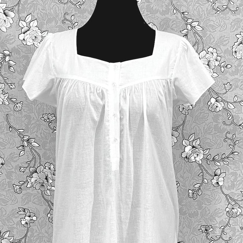 White Night Gown Buttons - Etsy