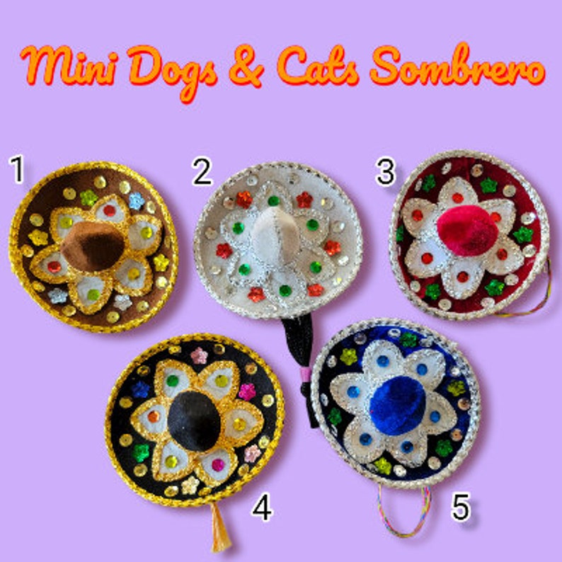 Mini Dog Hat Cat Hat Mariachi Hat Dog Hats for Dogs Dog - Etsy