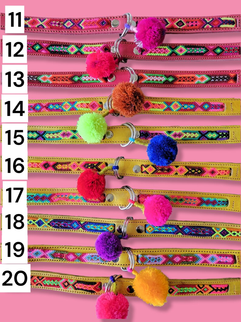 MEDIUM Mexican Pet Collar Leather Dog Collar Cute Dog - Etsy