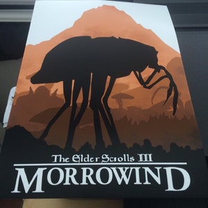 Morrowind Poster Print, Skyrim, the Elder Scrolls, Video Game Poster ...