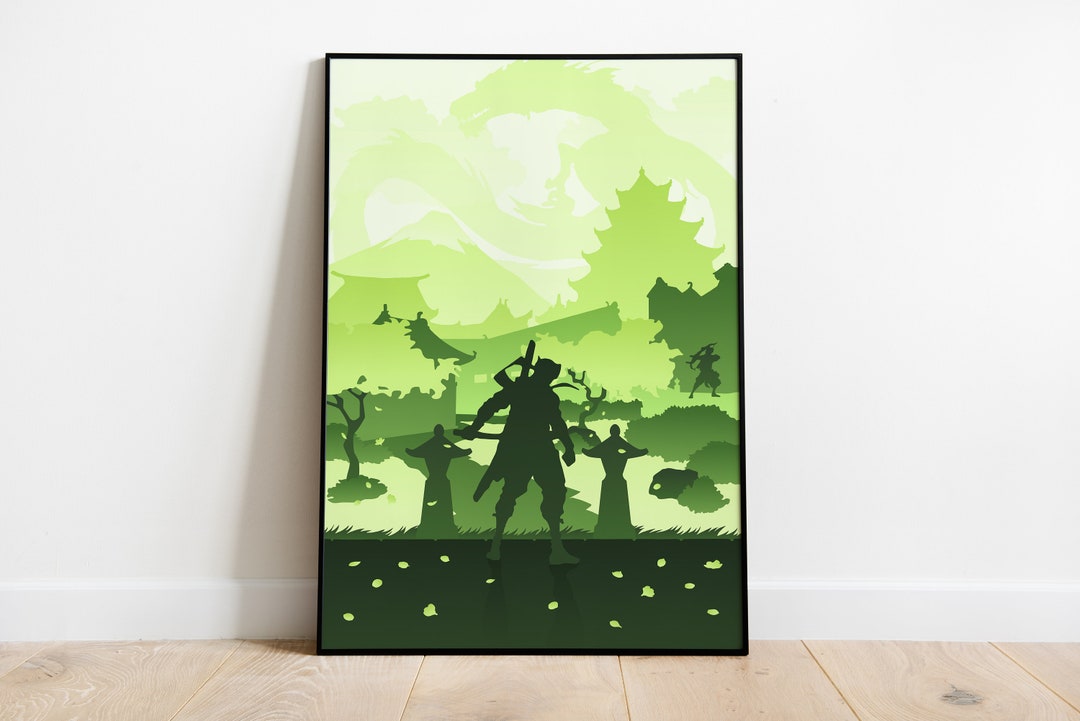 Overwatch Poster Print, Genji, Hanzo, Video Game Poster, Video Game Art ...