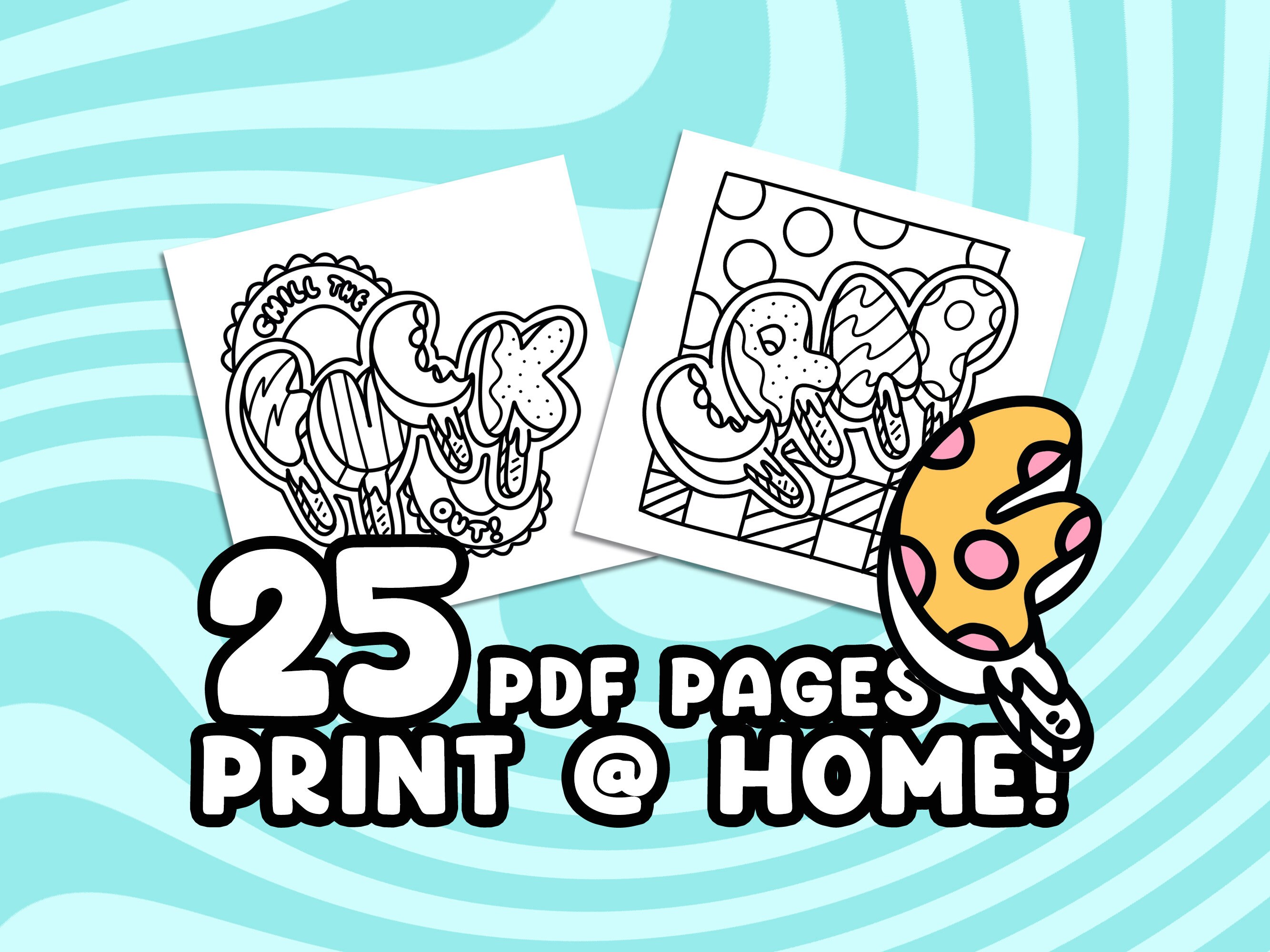 Bold and Easy Swear Word Adult Coloring Book Pages: Sweary Pops [PDF ...