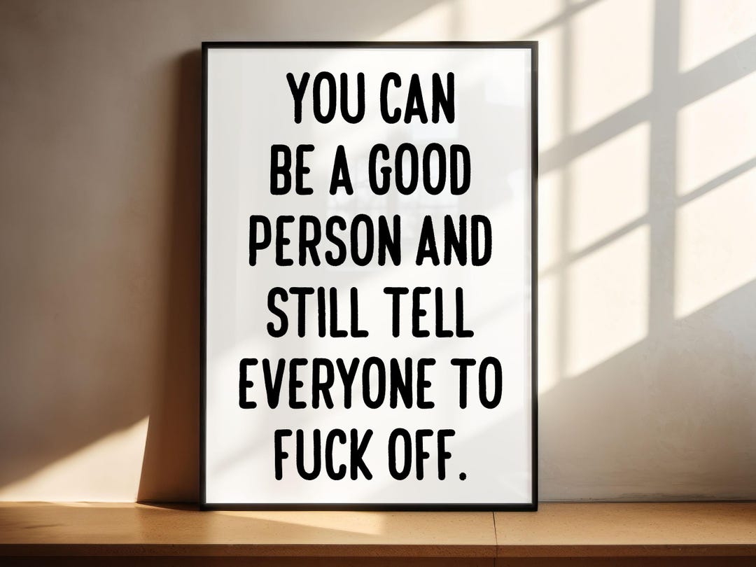 Funny Wall Art Decor | Digital Poster | Printable | Sassy Swear Word ...