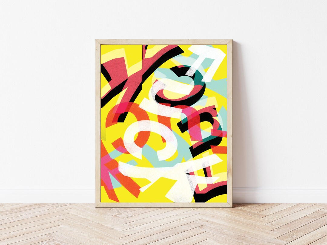 Clusterf*ck: Digital Art Print, Modern Wall Art, Typography Poster ...