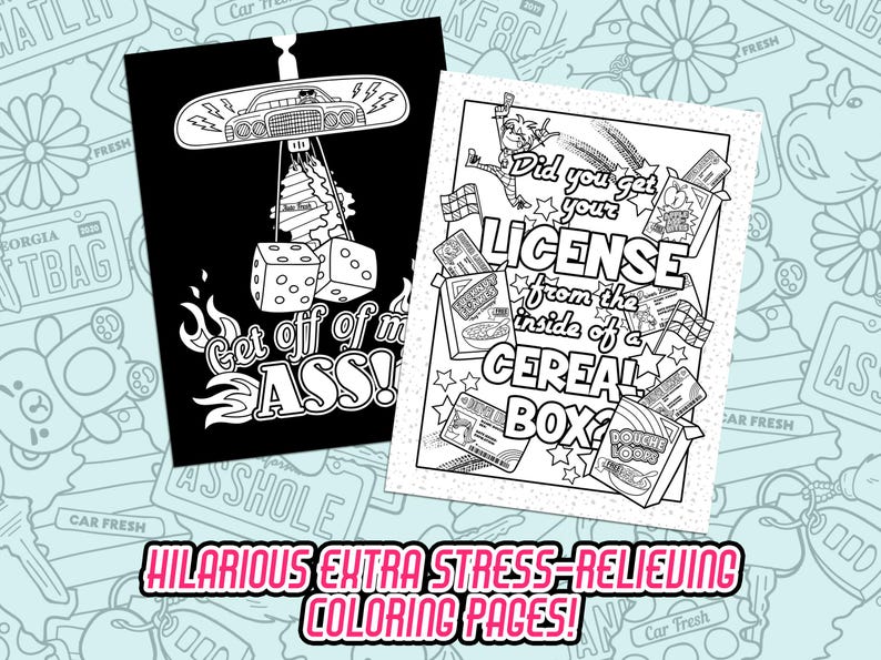 Destress From Road Rage! Swear Word Adult Coloring & Activity Book ...