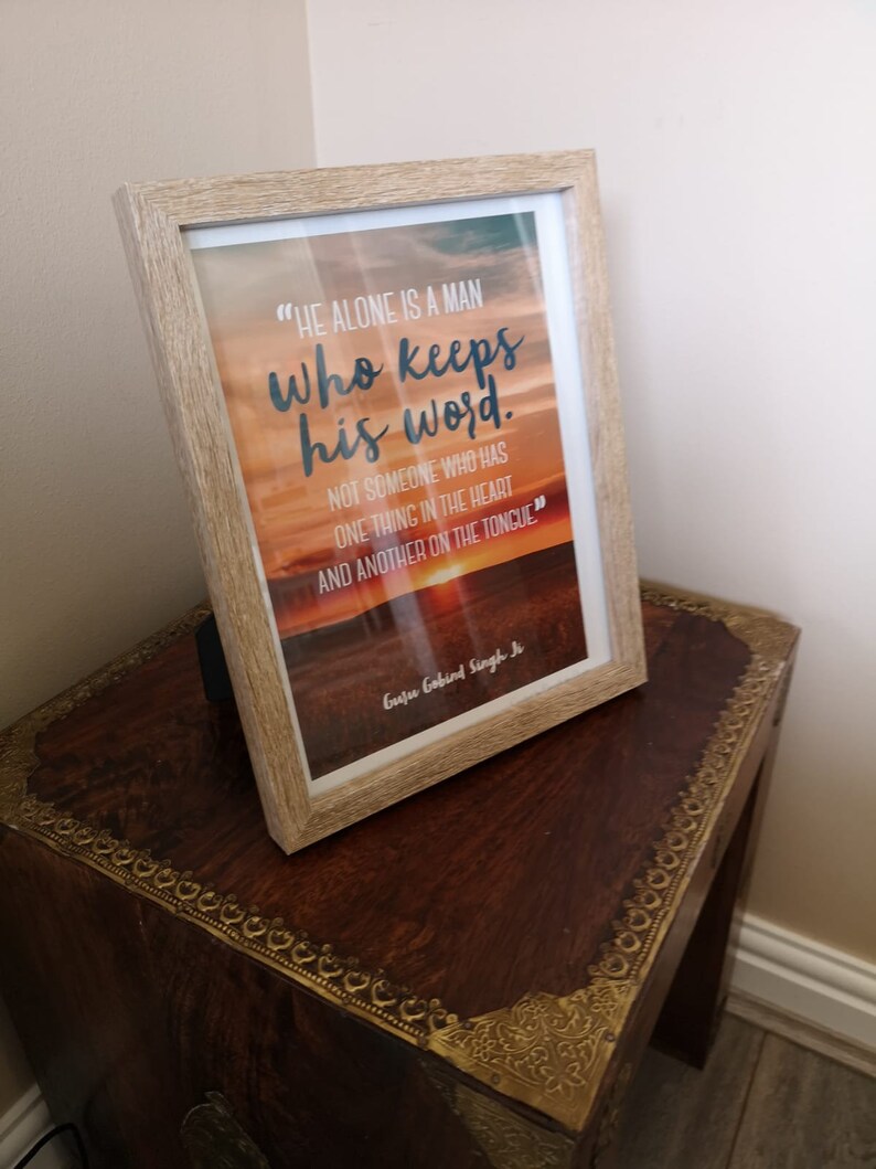 Keeps His Word Inspiring Quote guru Gobind - Etsy UK