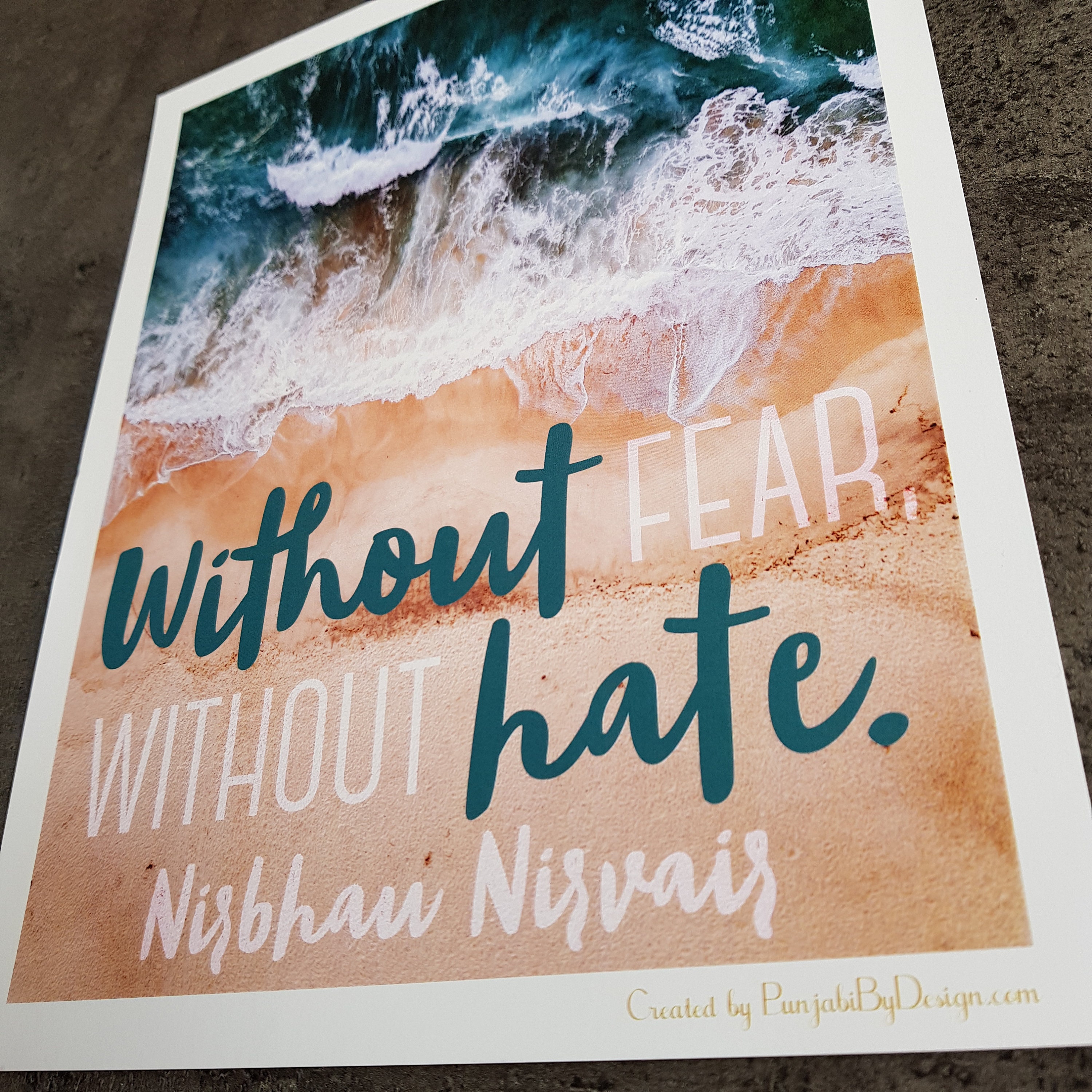 Without Fear Without Hate Waves poster | Etsy