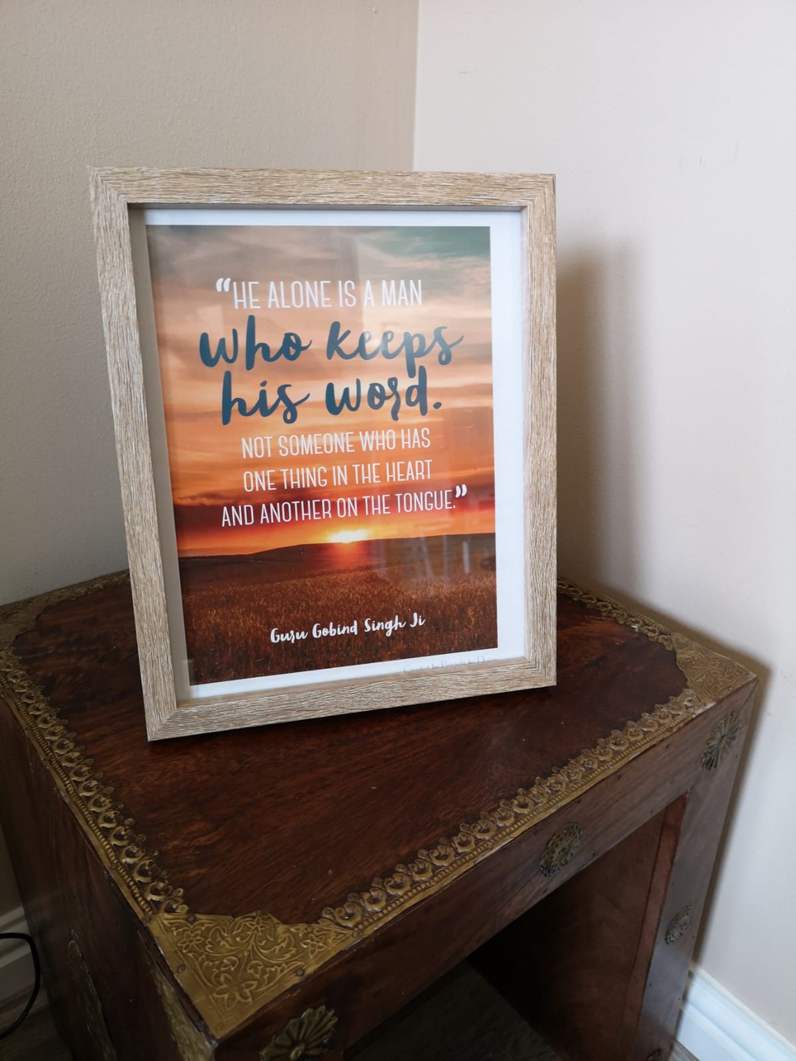 Keeps His Word Inspiring Quote guru Gobind - Etsy UK