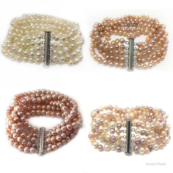 5 Row Bracelet - Etsy