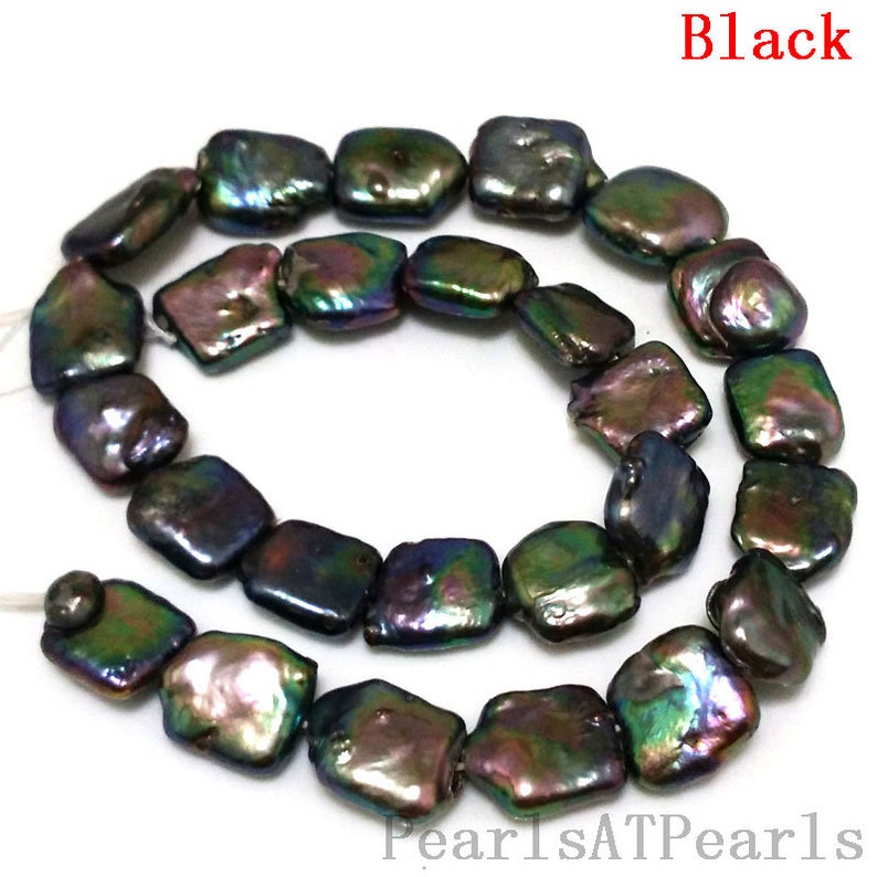 16 Inches 13-15mm Natural Cultured Flat Square Shaped Coin - Etsy