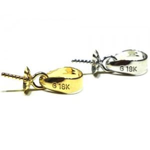 18K Genuine Plain Style Solid Gold Bail for Pendent and Necklace - Etsy