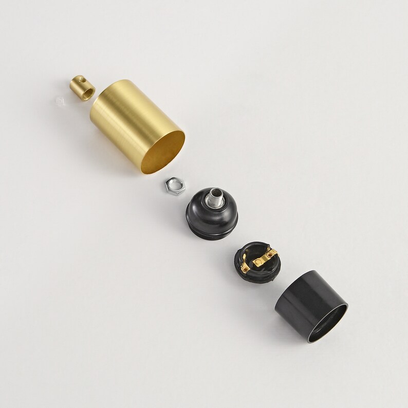 Gold Full Cap E26 Light Bulb Socket With Cord Grip - Etsy