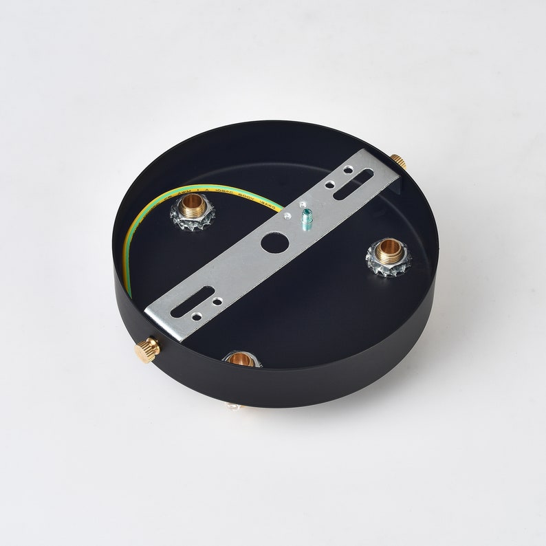 3-port Black 4.7in Ceiling Canopy With Brass Hardware - Etsy