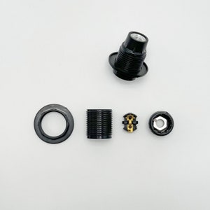 E12 Brushed Brass Half Cap Bulb Socket With Cord Grip Shade-ready Lamp ...