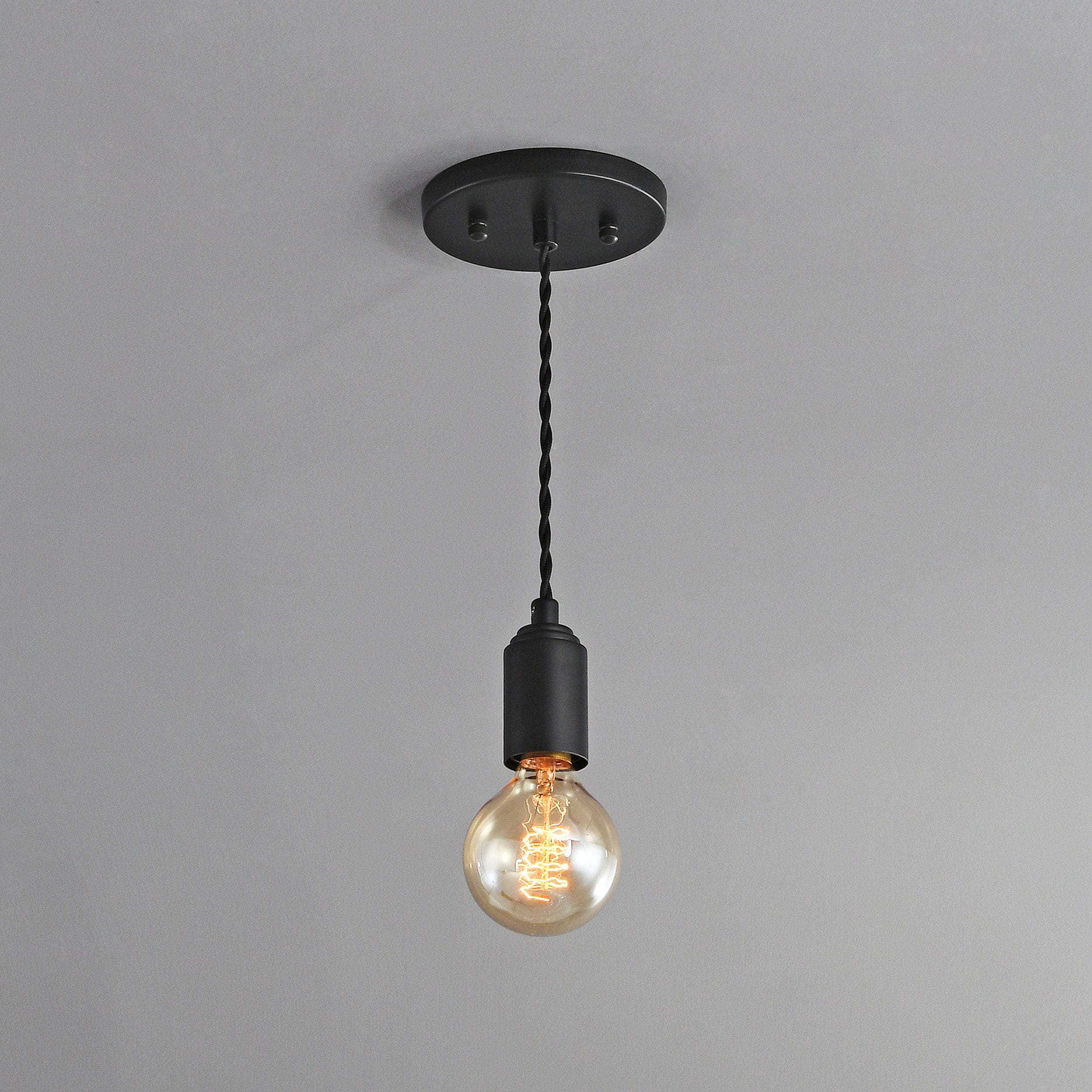 Matte Black Hanging Pendant Ceiling Light Mid Century Modern | Etsy