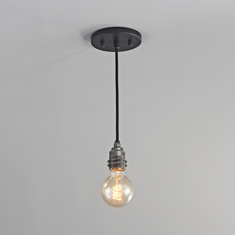 Robust Brass Threaded Socket Pendant Light With Fabric Cord - Etsy