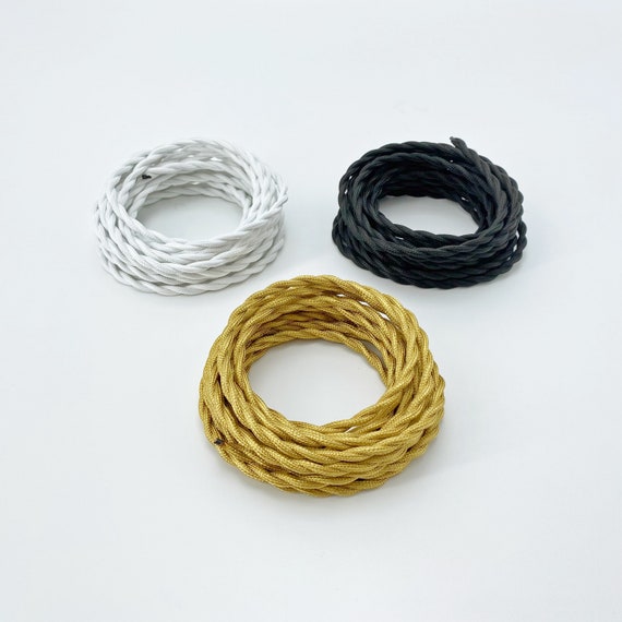 Braided Color Fabric Cord 16ft Twisted Cloth Covered - Etsy