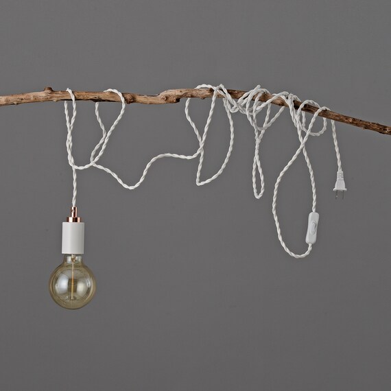 Simple Top Plug-in Swag Pendant Ceiling Light With 15ft - Etsy