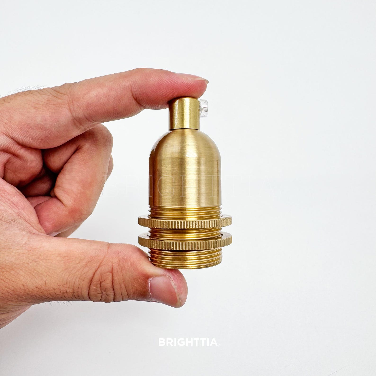 Brass E12 Light Bulb Threaded Socket - UNO Shade-ready Lamp Holder for ...