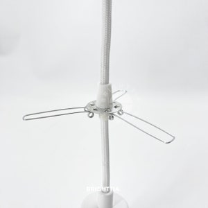 Lamp Shade Holder With Cord Grip Kit - Metal Spring Wire Bracket for ...