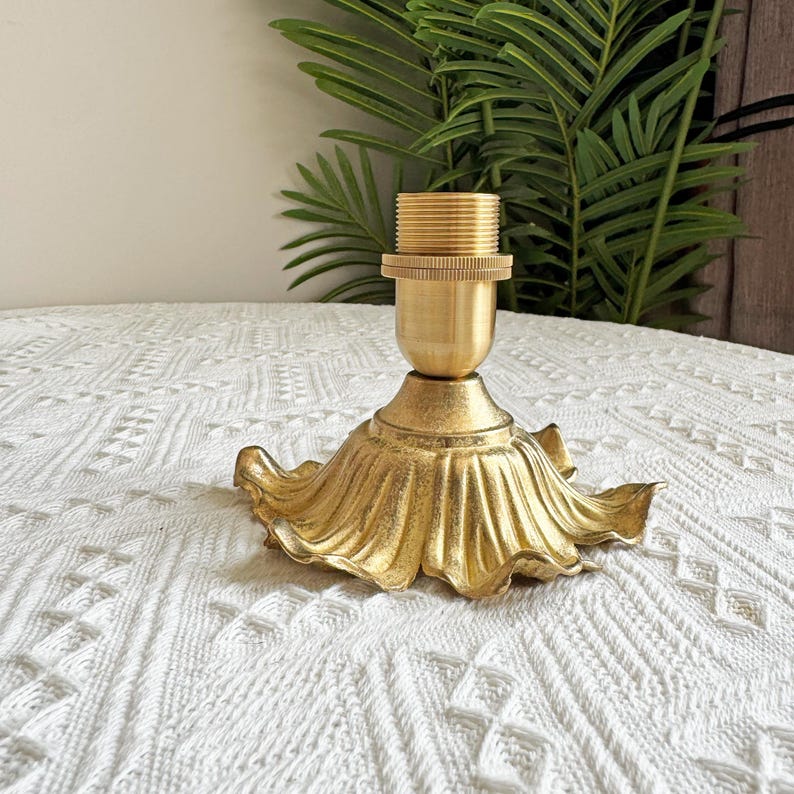 Brass E12 Light Bulb Threaded Socket - UNO Shade-ready Lamp Holder for ...