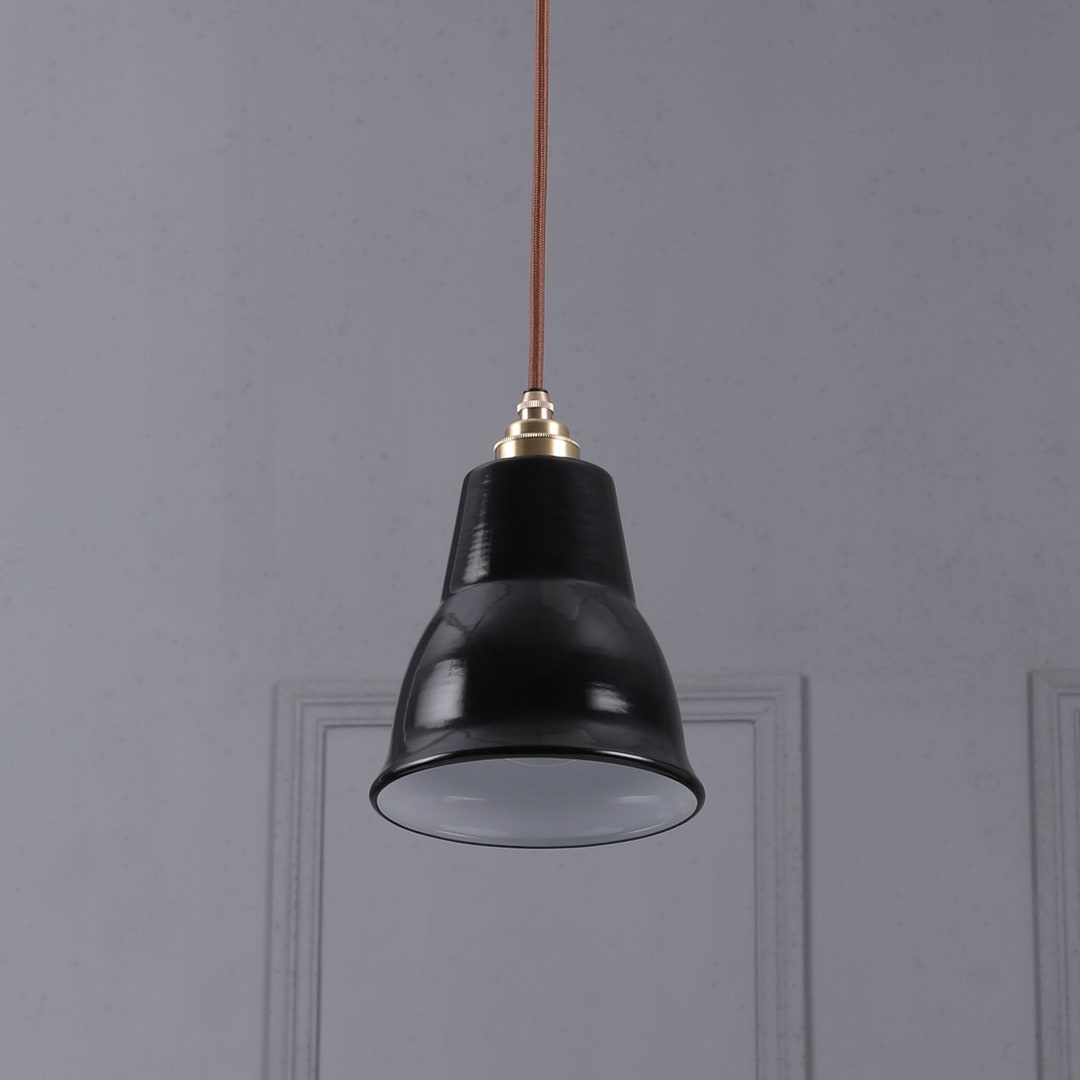 6in Porcelain Enamel Metal Dome Lamp Shade ONLY for Industrial Hanging ...