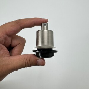 E12 Brushed Brass Half Cap Bulb Socket With Cord Grip - Shade-ready ...