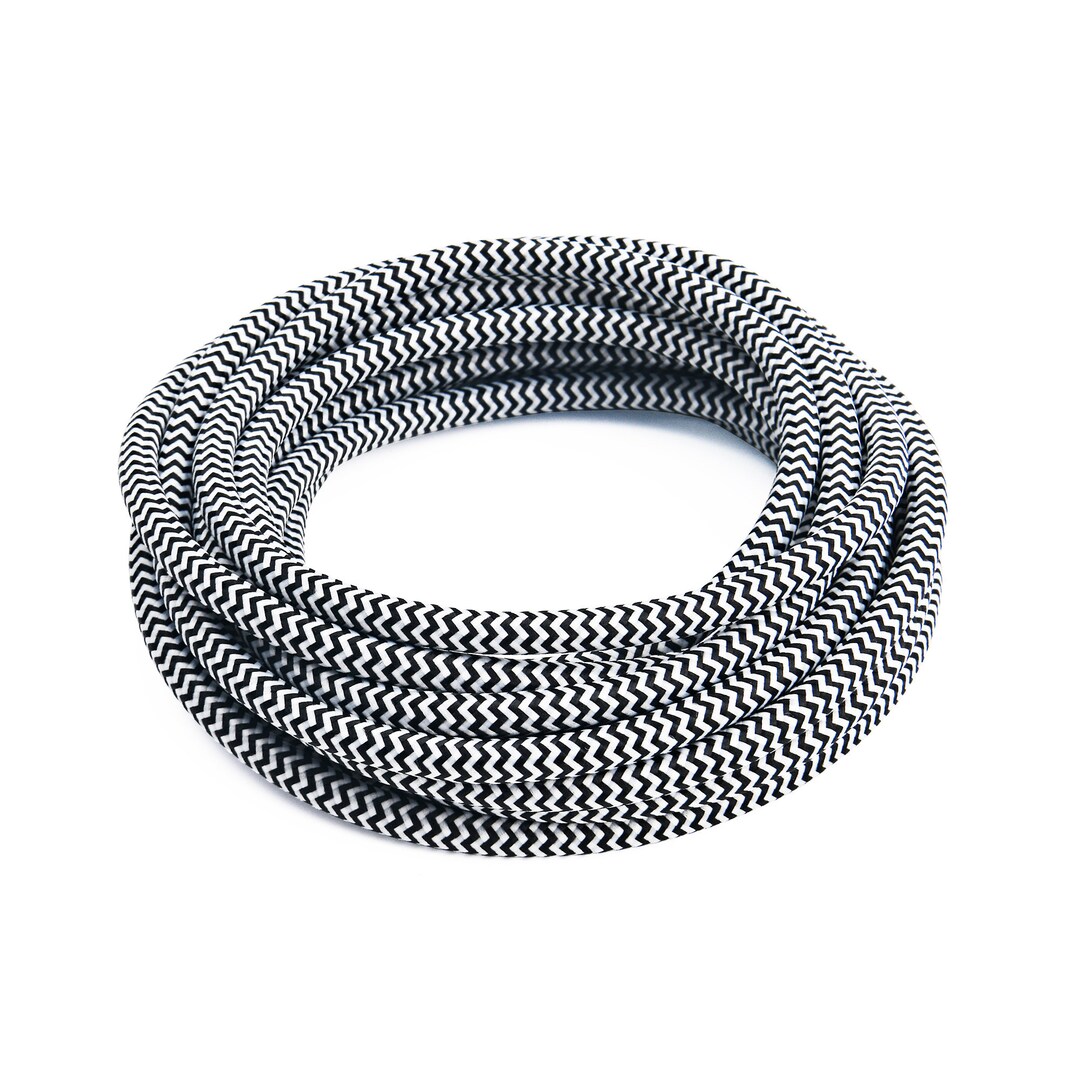 Zebra Fabric Cord 16ft Cloth Covered Electrical Wire for DIY Hanging ...