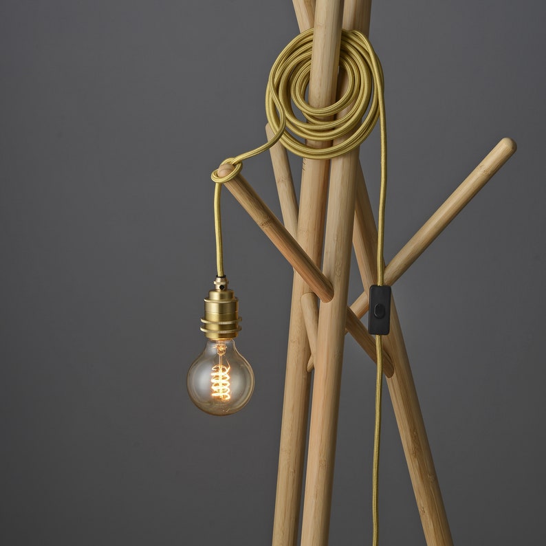 Robust Brass Threaded Socket Pendant Light With Fabric Cord - Etsy