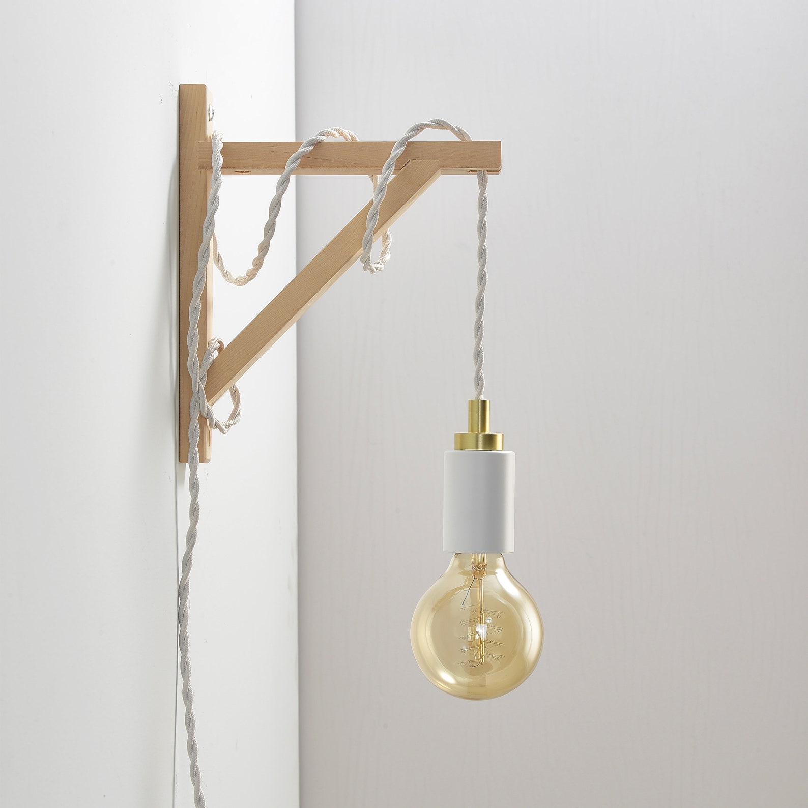 Brushed Gold Plug-in Simple Swag Pendant Ceiling Light With - Etsy