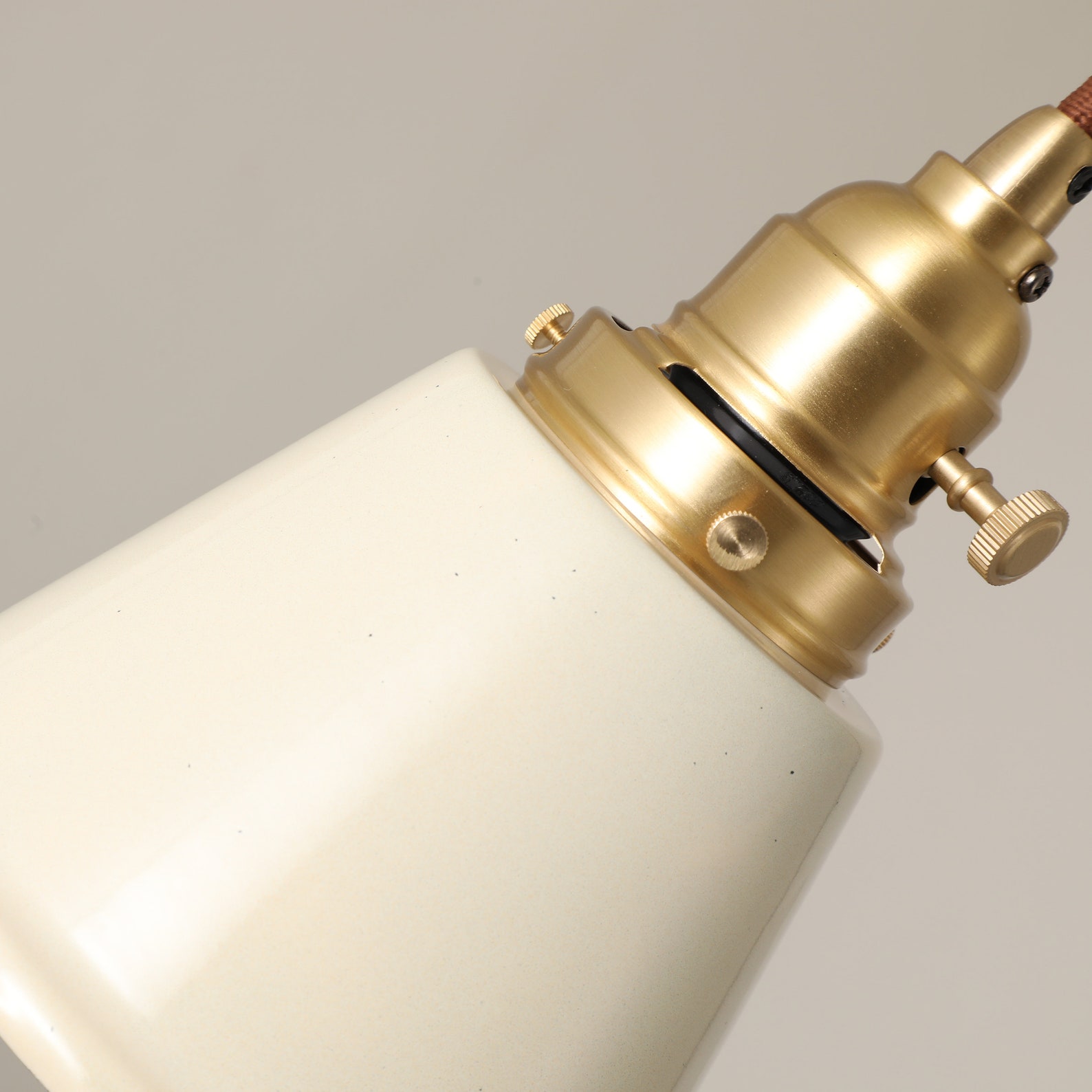 Beige Industrial Pendant Light Fixture 5.5in Porcelain - Etsy UK