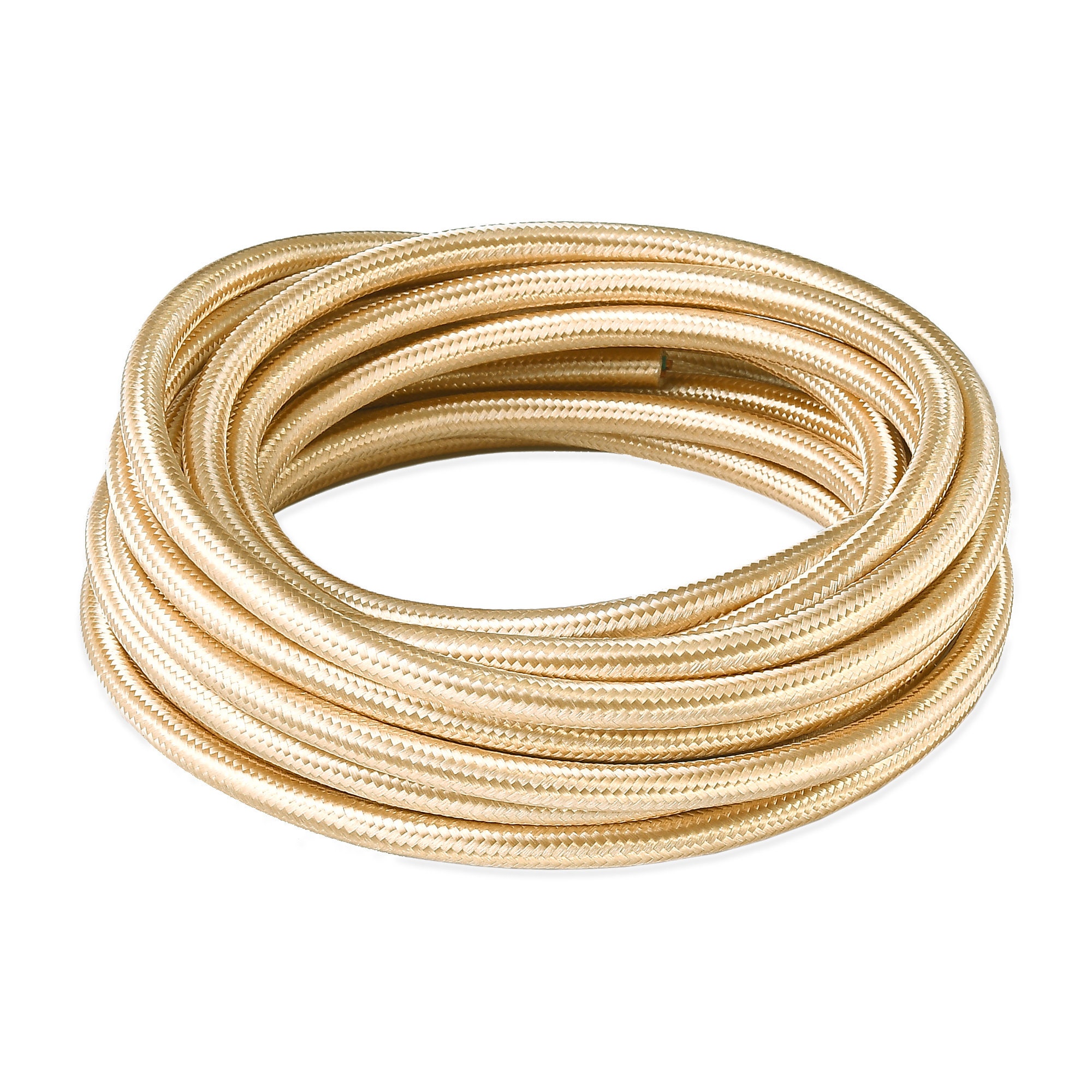 Gold Fabric Cord 16Ft Cloth Covered Electrical Wire For DIY | Etsy