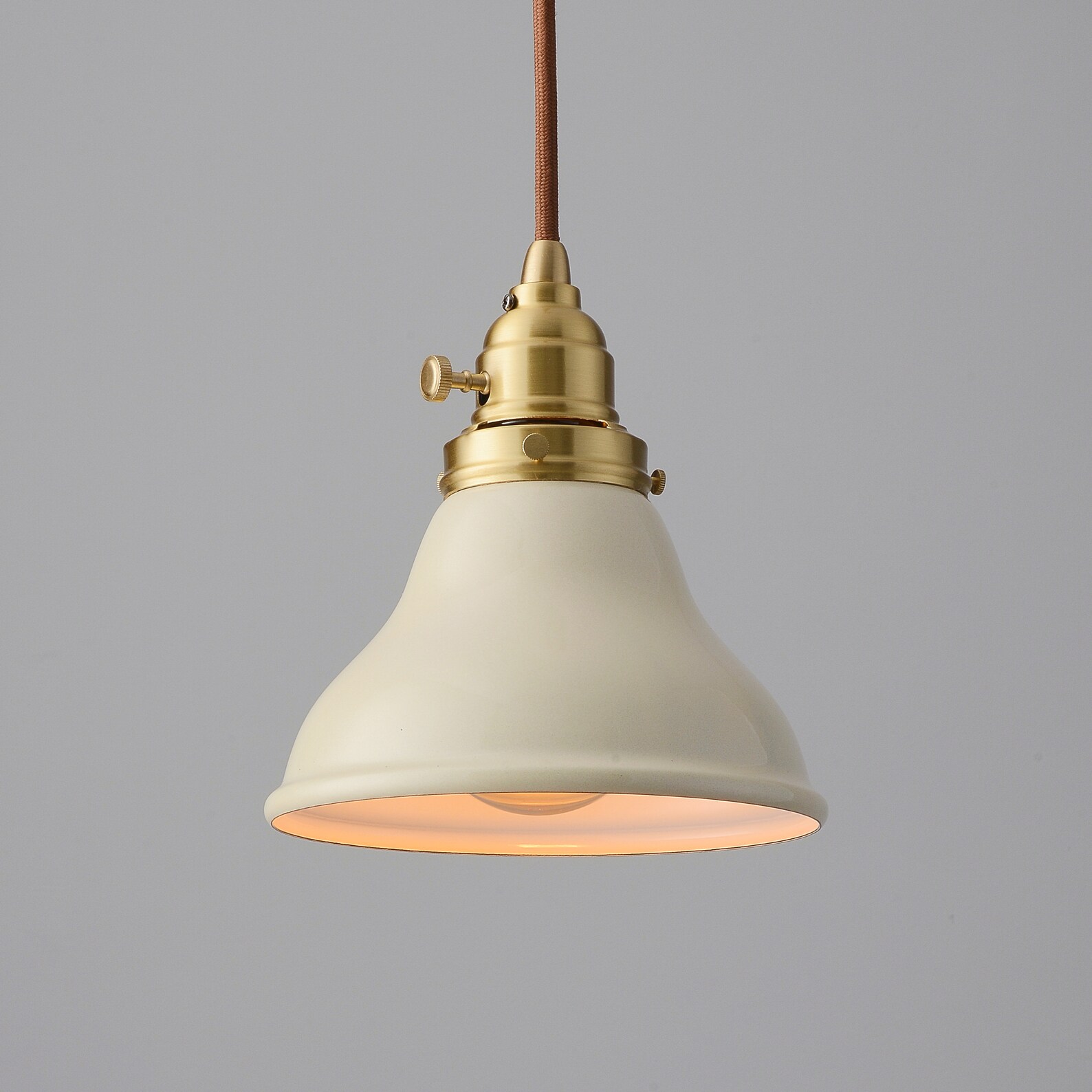 Beige Dome Shade Pendant Light Fixture 6.5in Porcelain - Etsy