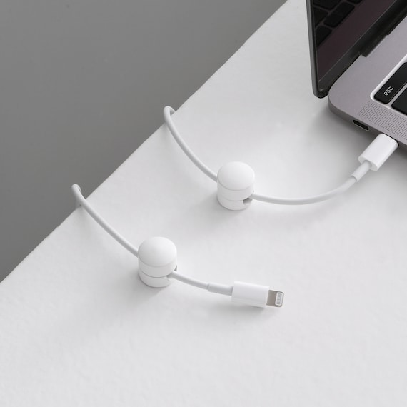 Matte White Cable Organizer Cord Keeper Management for Home | Etsy