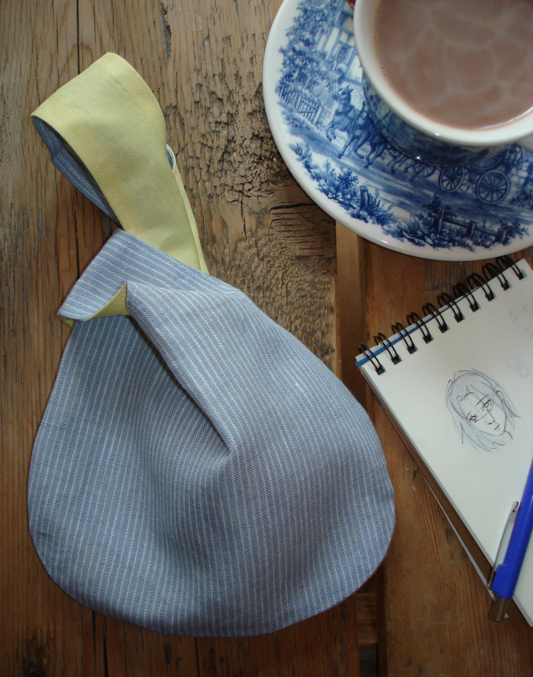 Linen Mini Bag S / Japanese Knot Bag/ Japanese Style Purse / Pouch Bag ...