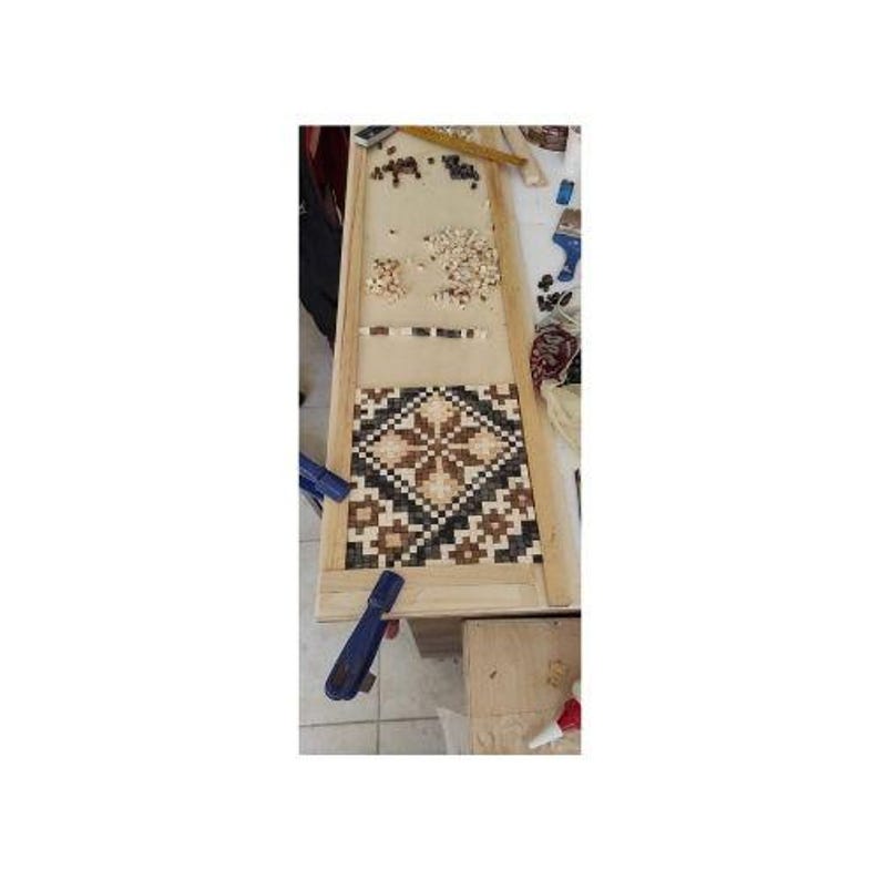 Handmade Carpet Pattern Wood Mosaic Art - Tradational Turkish Design ...