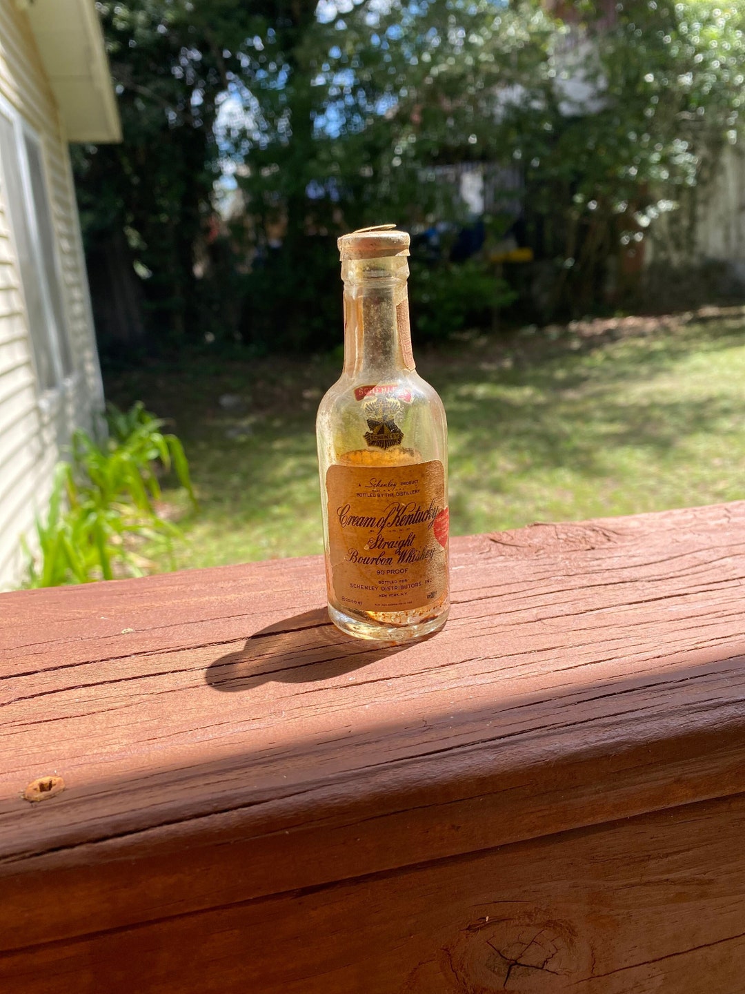 Miniature Vintage Whiskey Bottle | Cream of Kentucky Empty 1/10 Pint ...
