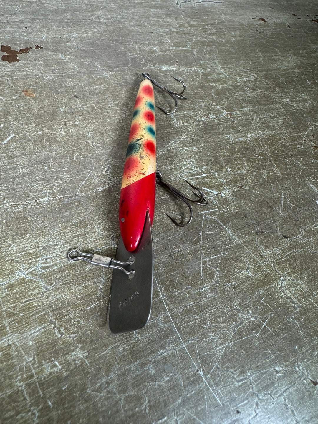 Whopper Stopper Hellbender by Luxon Antique Wooden Fishing Lure Vintage ...