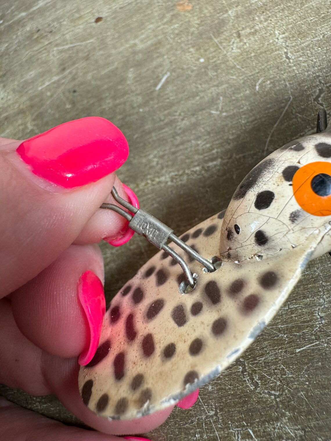 Whopper Stopper Hellbender by Luxon Antique Wooden Fishing Lure Vintage ...