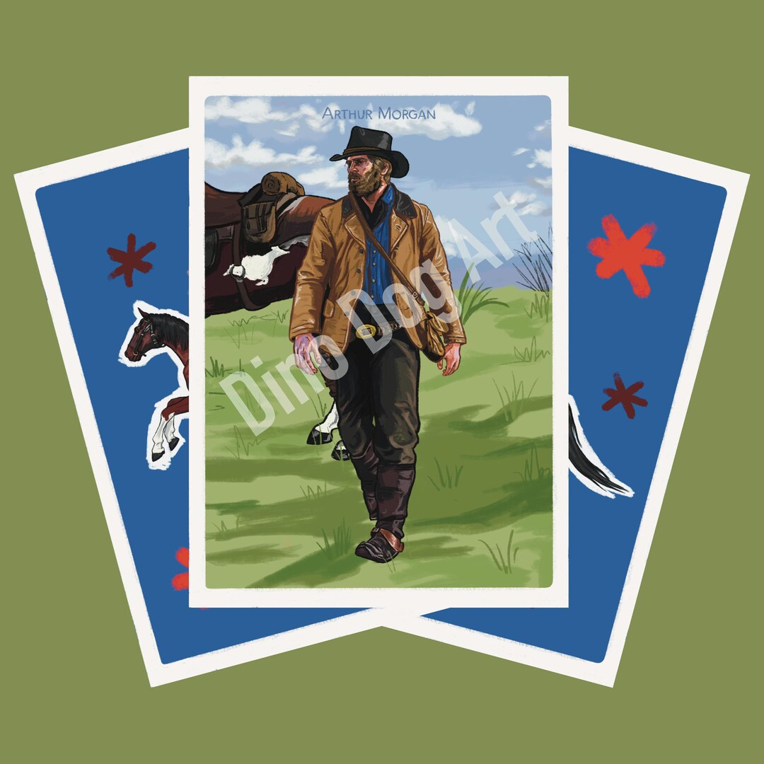 RDR2 Arthur Morgan Holographic Trading Cards - Etsy